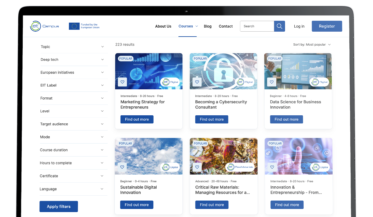 EIT Campus platform - Smultron Web Development